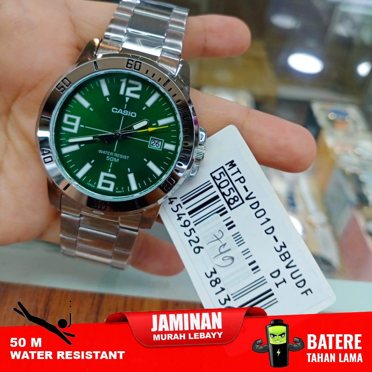 Casio MTP-VD01D-3BV original garansi resmi – indowatch.co.id